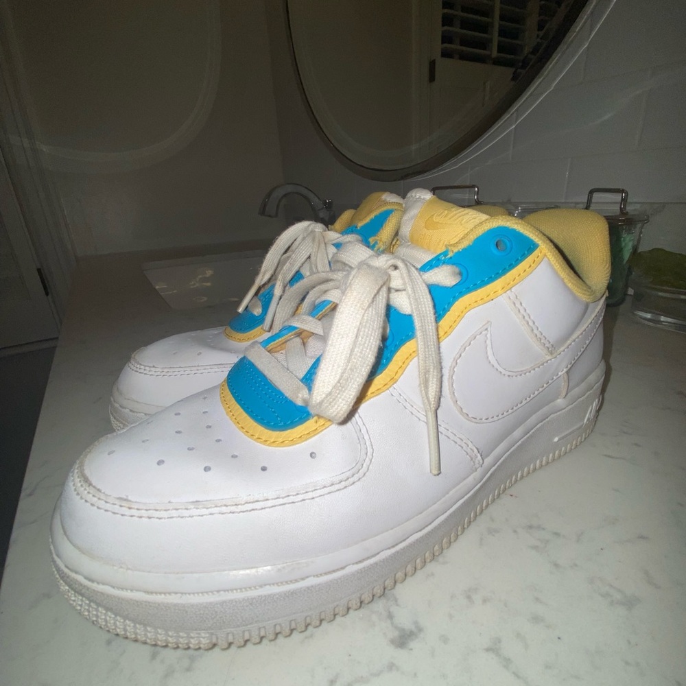 Blue And Yellow Detailed Af1 - Gem